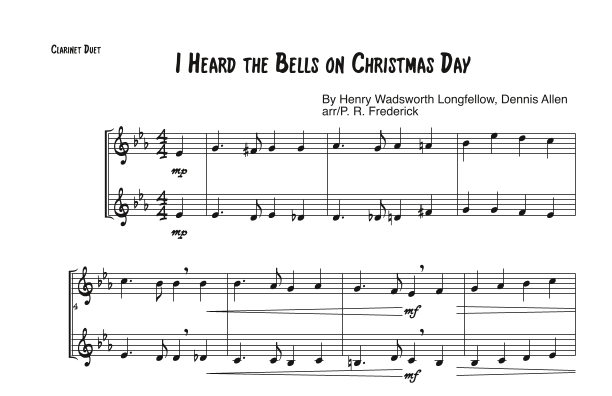 I Heard The Bells On Christmas Day (arr. P. R. Frederick) by Henry ...