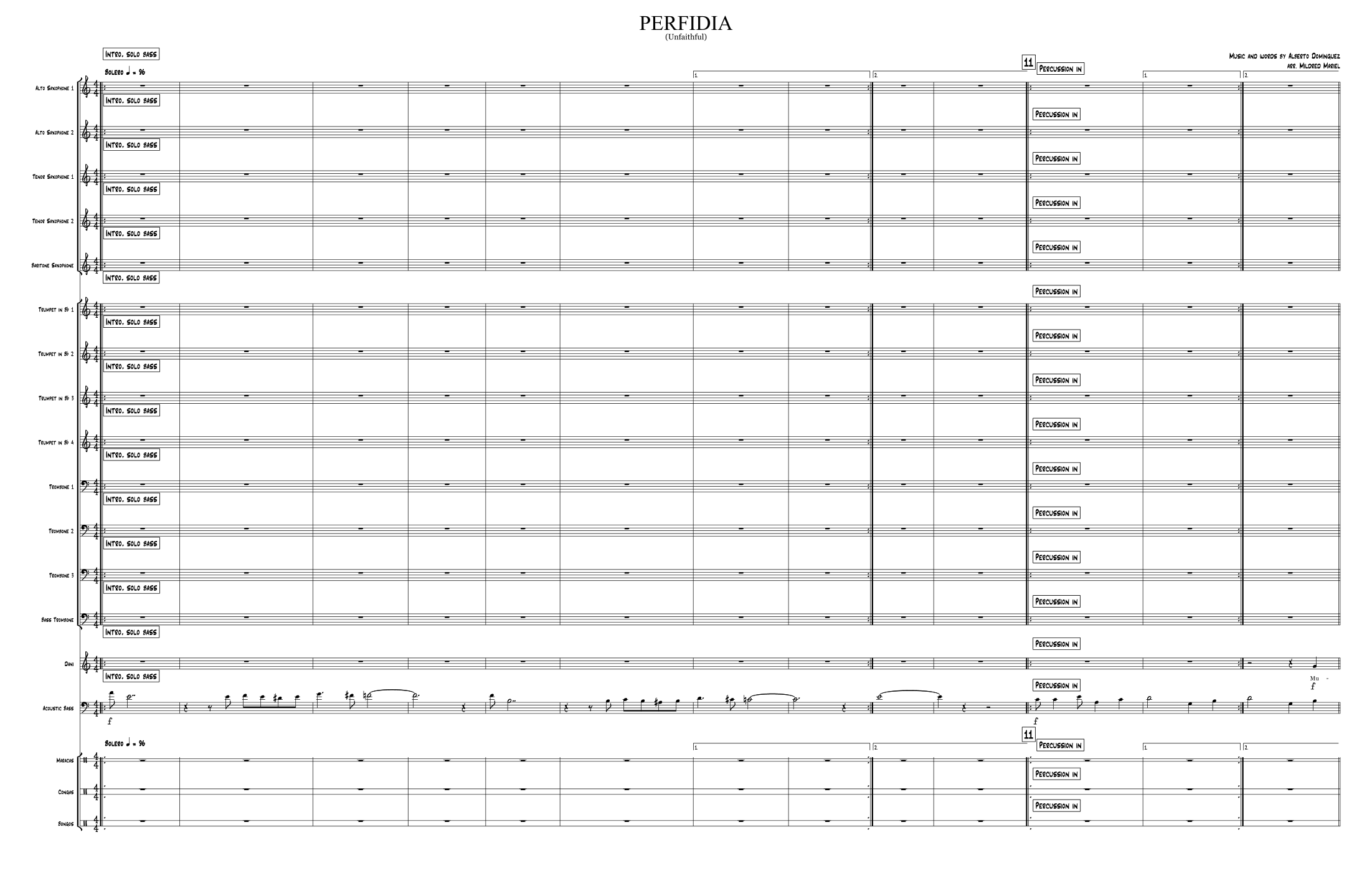 Perfidia (Unfaithful) (arr. Mildred Mariel Perez) by Mildred Mariel ...