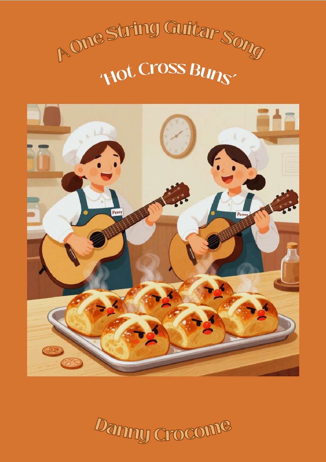 Hot Cross Buns (A One String Guitar Song) (arr. Danny Crocome by ...