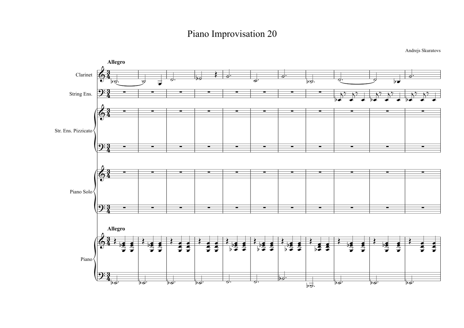 Piano Improvisation 20 in D sharp major, Op. 15: Allegro by Andrejs ...