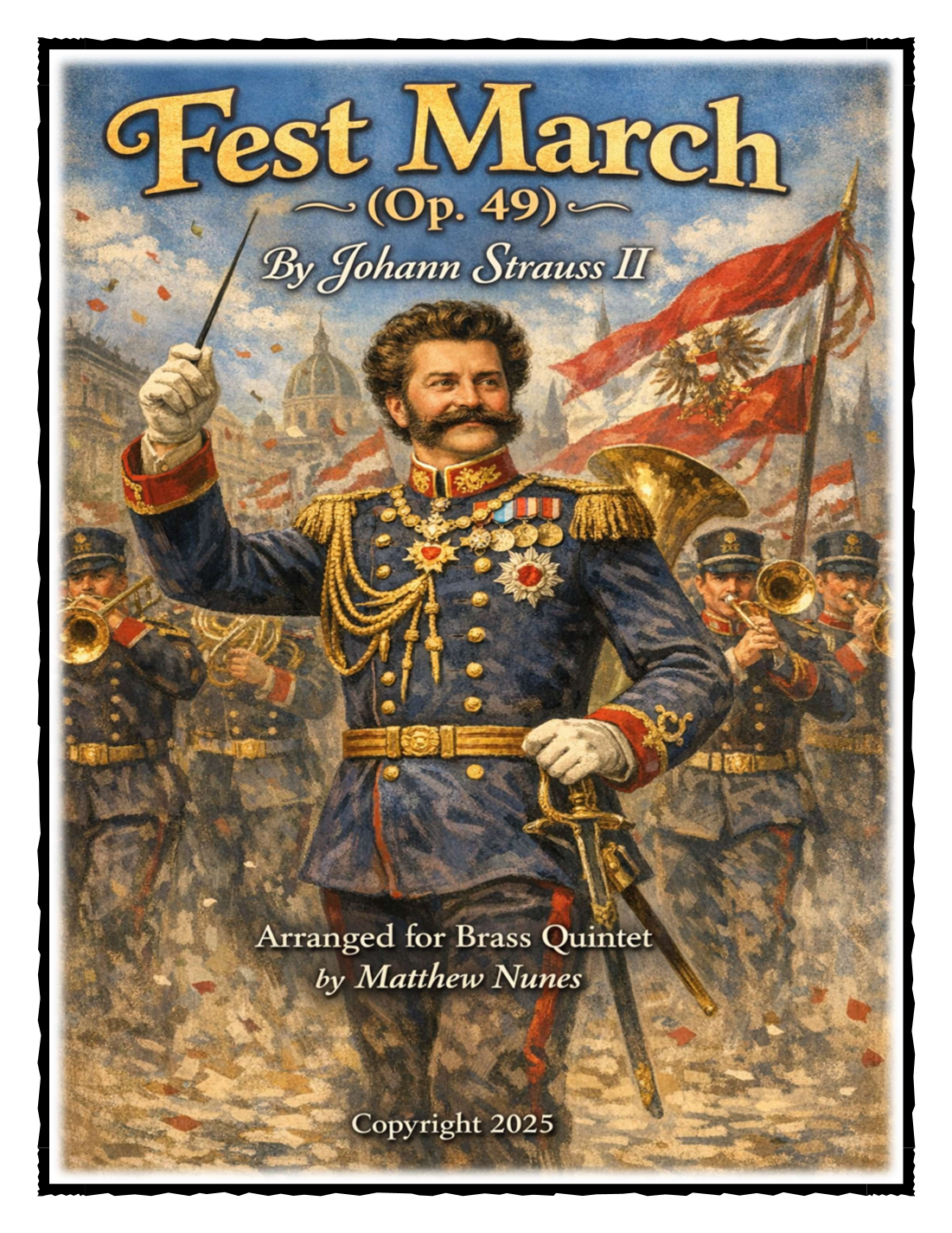 Fest March, Op. 49 (arr. Matthew Nunes) by Johann Strauss II Sheet ...