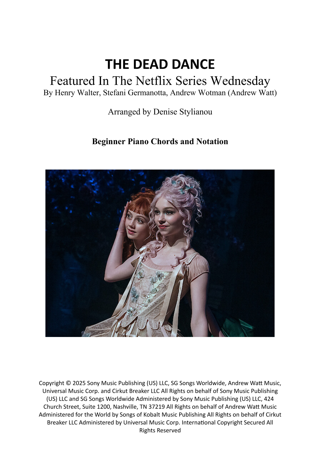 The Dead Dance (arr. Denise Stylianou) by Lady Gaga Sheet Music for Easy Piano at Sheet Music Direct