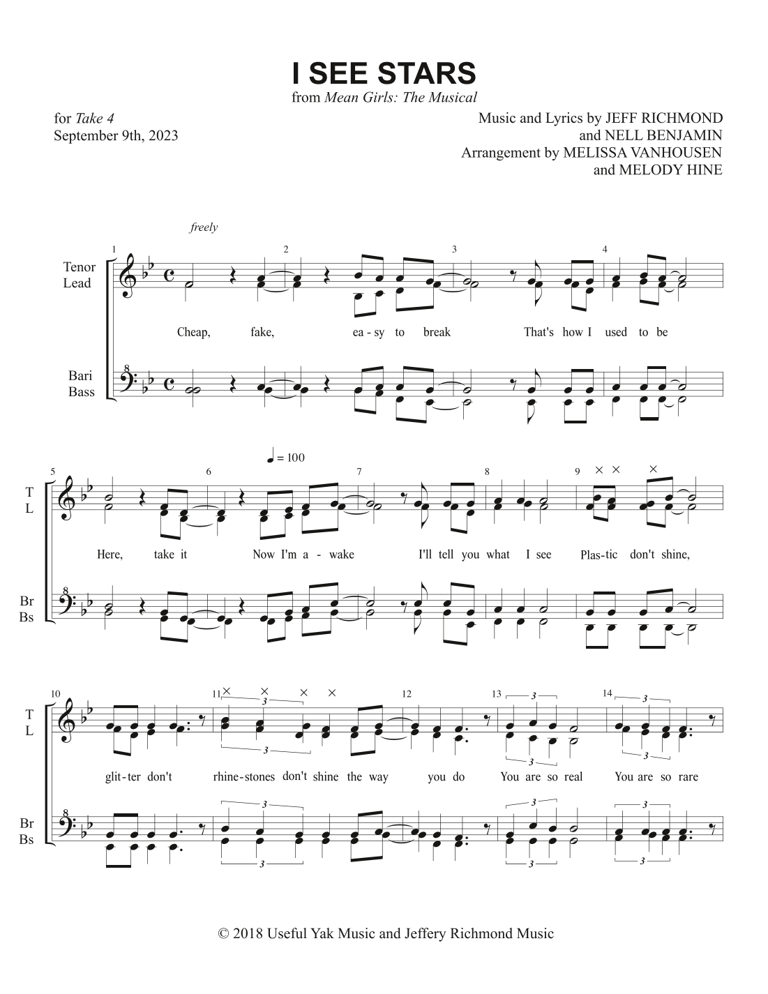 I See Stars (arr. Melody Hine and MELISSA VANHOUSEN) Sheet Music | Jeff ...