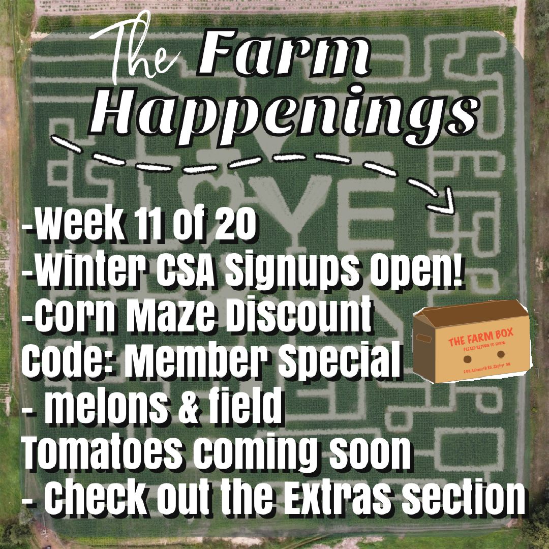 Cooper's CSA Farm Summer 2021 Week 11 "The Farm Box" Aug. 17th-22nd ...
