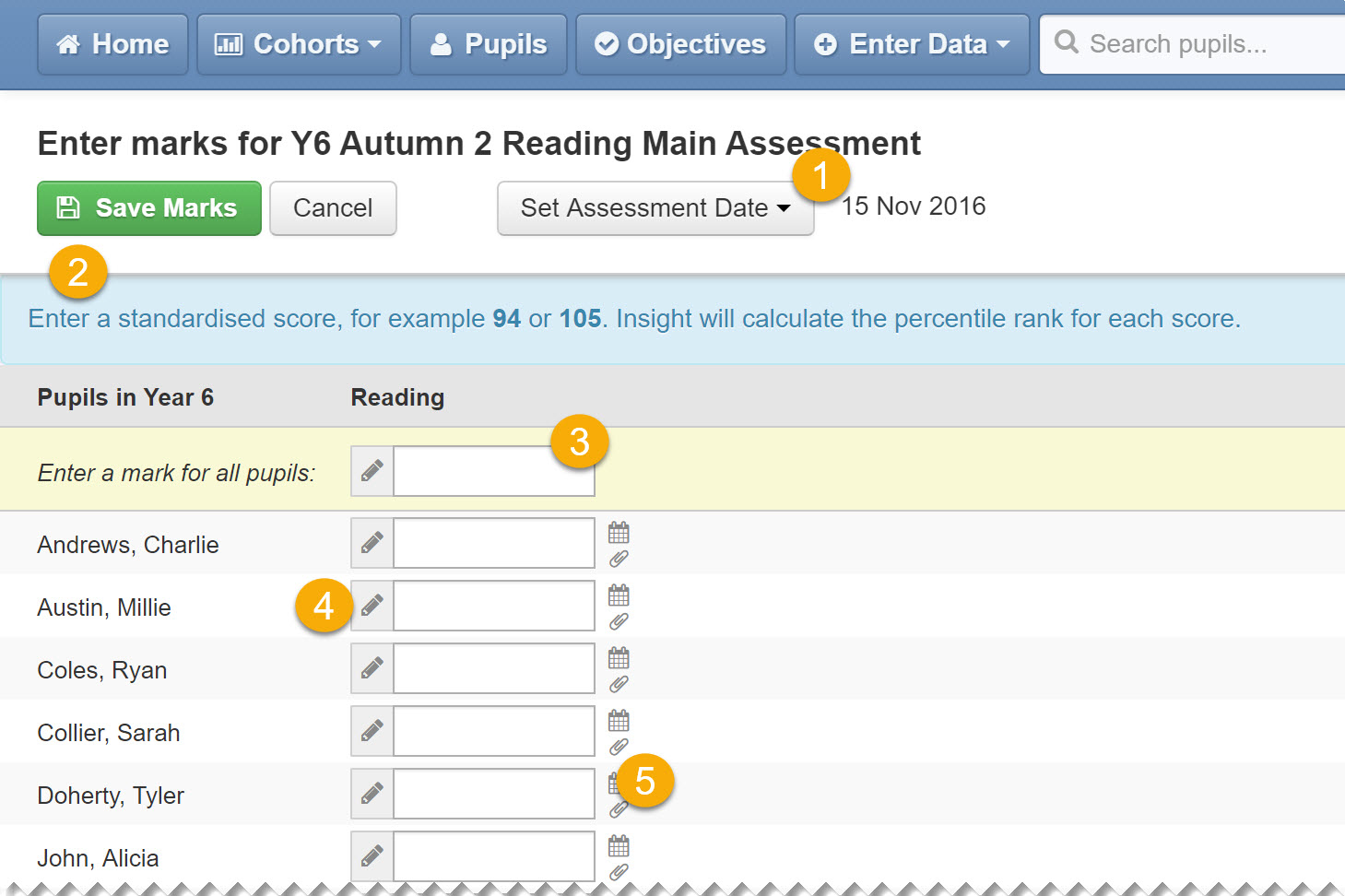Insight Help Guides - Entering Teacher Assessments, Tests and Targets