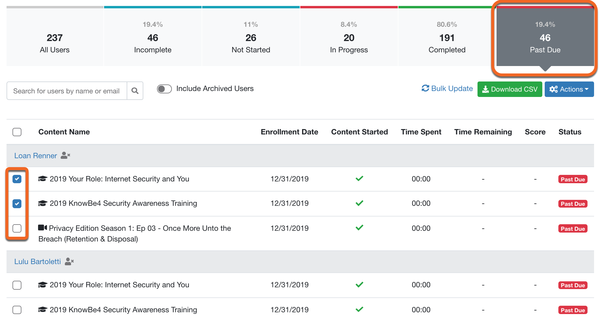 Extend Training Deadlines – KnowBe4 Knowledge Base