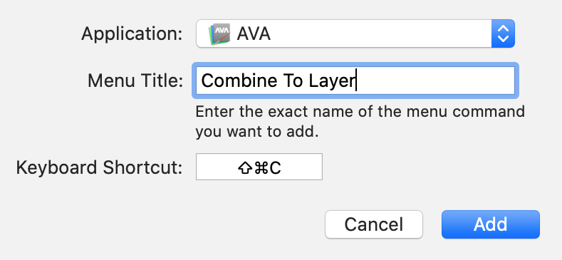 How to create keyboard shortcuts in AVA - AVA