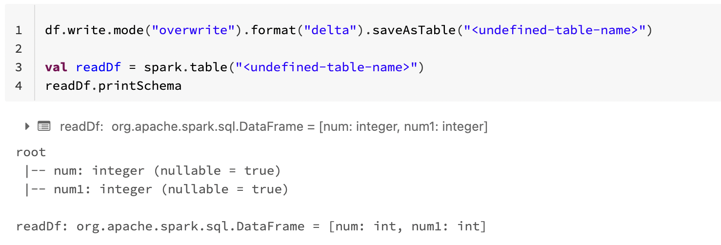 Set nullability when using SaveAsTable with Delta tables - Databricks