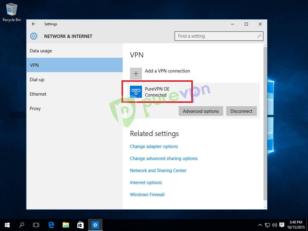 How to set up PureVPN manually on Windows 10 - PureSquare