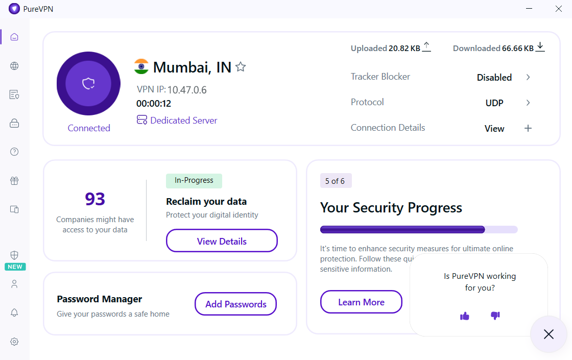 Connect and Manage Locations - PureVPN Windows App - PureSquare