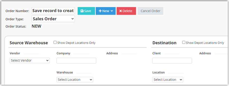 Creating a Sales Order in the Unlimited Console - Extensiv