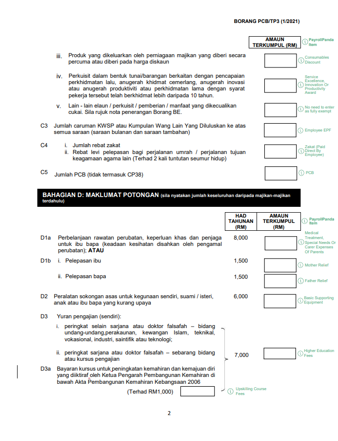 Payroll Panda Sdn Bhd — How to fill in the Previous Employment ...