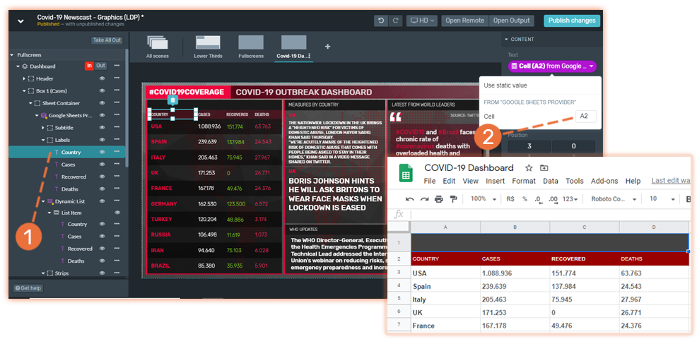 Working with a Google Sheets Data Provider | Viz Flowics Support