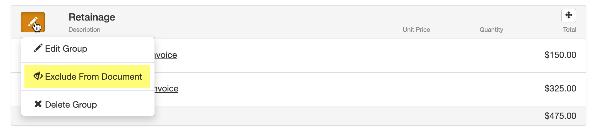 Estimate Rocket — Keeping Track of Retainage Amounts on Projects