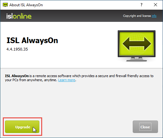 ISL Remote — Upgrade ISL AlwaysOn