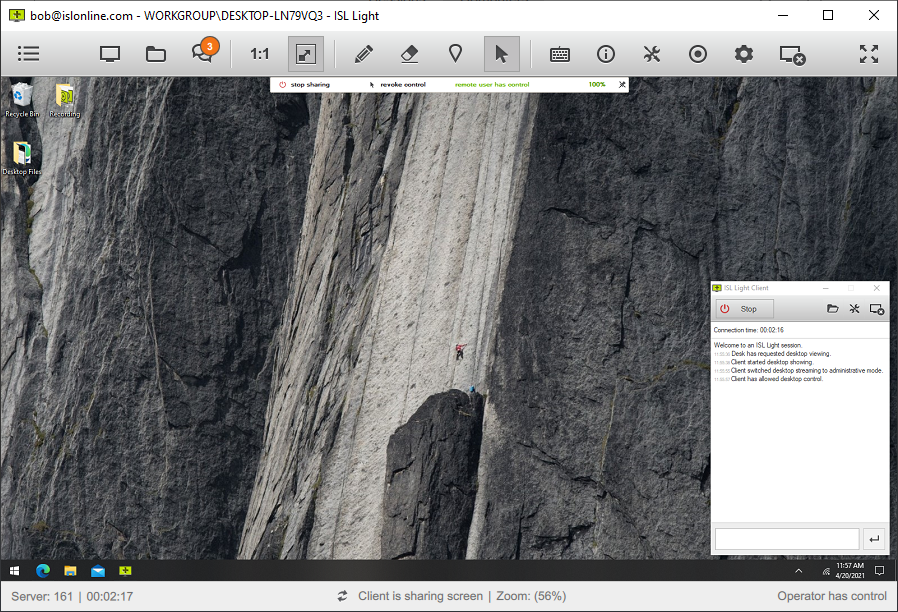 ISL Online — Connect via Desktop App - ISL Light