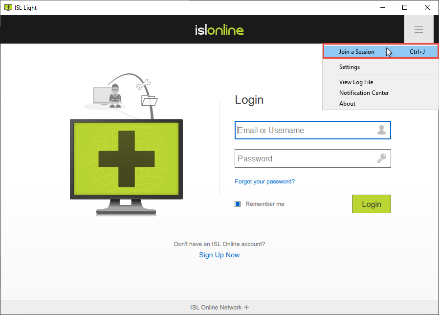 ISL Online — Join via Desktop App - ISL Light