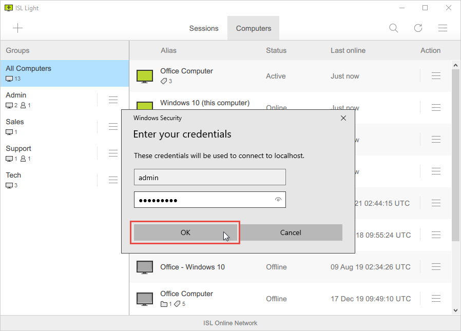 ISL Online — RDP/SSH Jumpbox