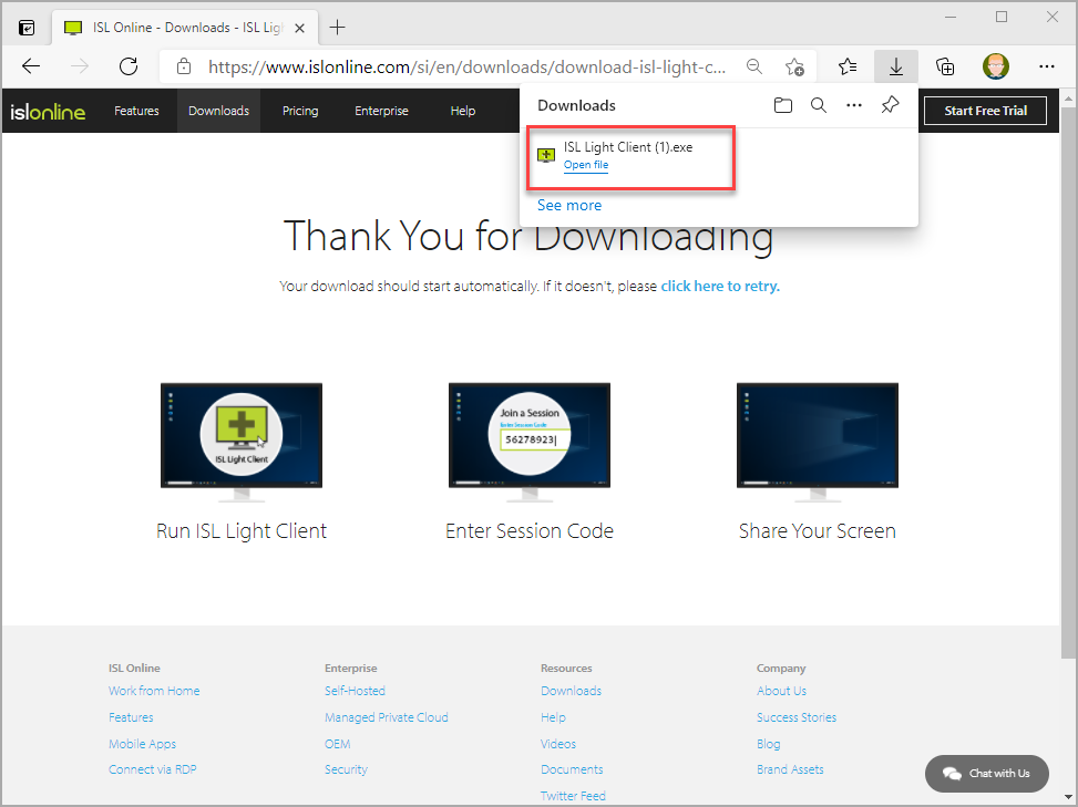ISL Online — Join via Desktop App - ISL Light Client