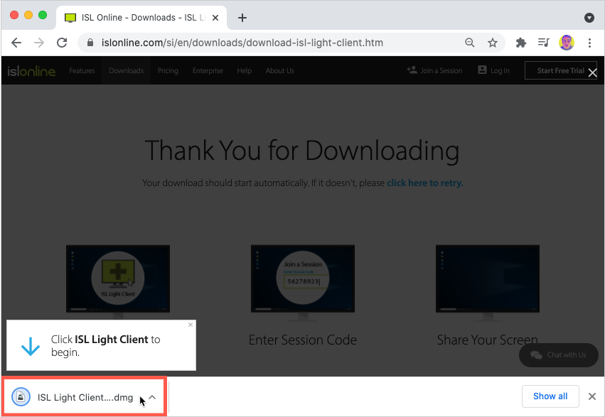 ISL Online — Join via Desktop App - ISL Light Client