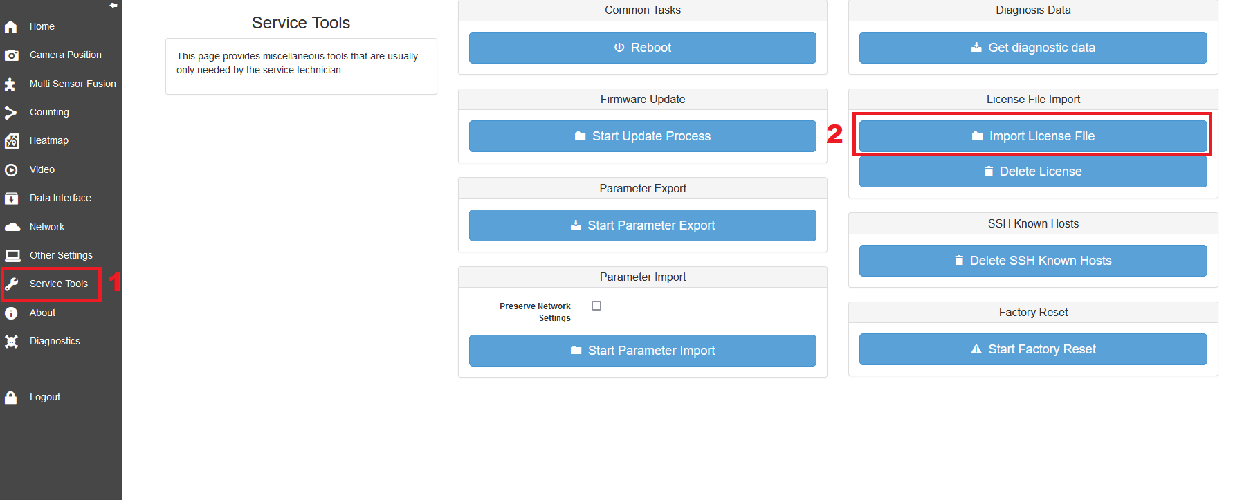 3D Scope II - How to import / delete a License File