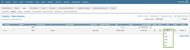 How does the Sales Quotation System Work? - AccountsIQ