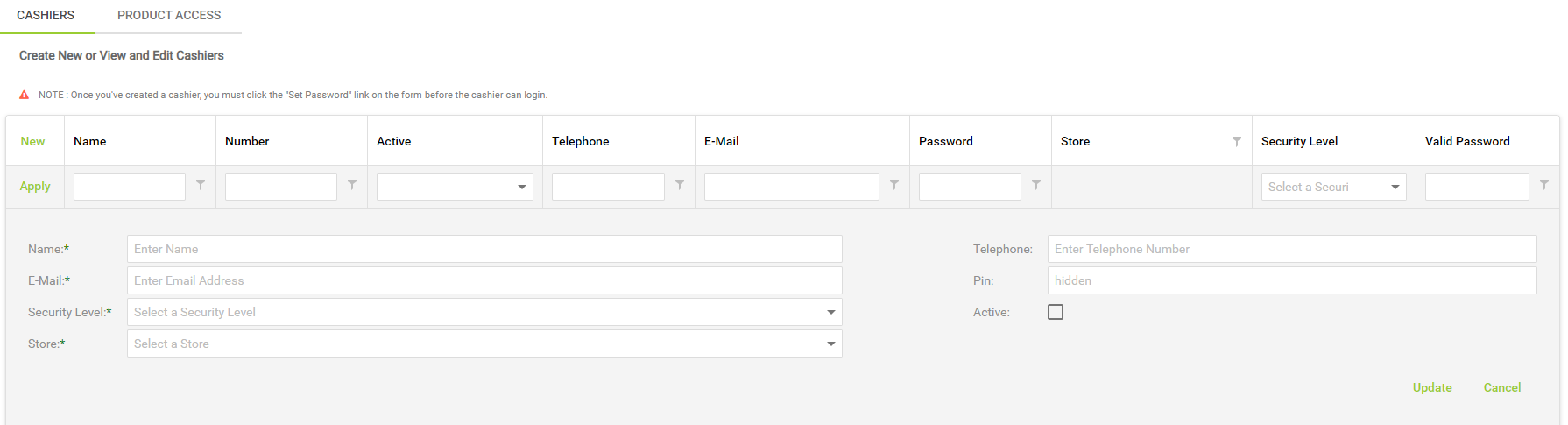 Managing Cashiers // How do I create a new Cashier? - Citrus Lime