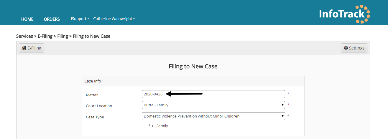 InfoTrack — How to place an order with InfoTrack through LEAP