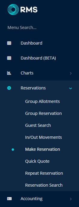 Reservation Screen Display Options — RMS Help Centre