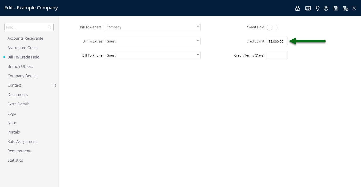 Company Accounts Receivable — RMS Help Centre