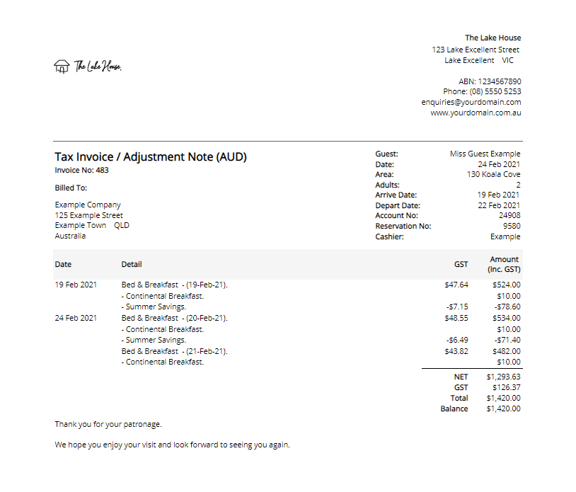 Company Accounts Receivable — RMS Help Centre