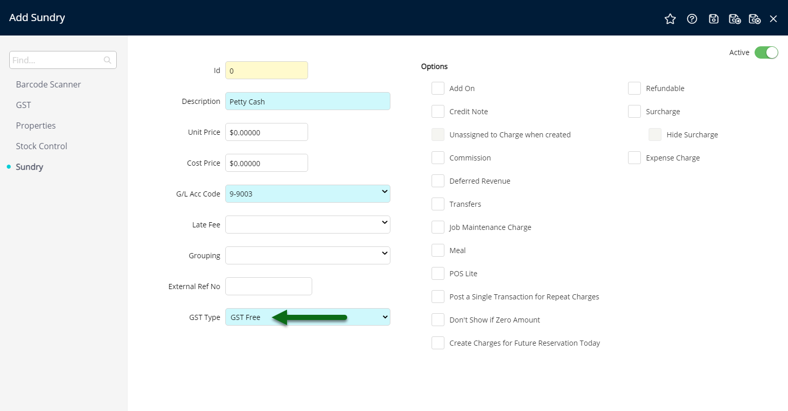 Expense Charge — RMS Help Centre