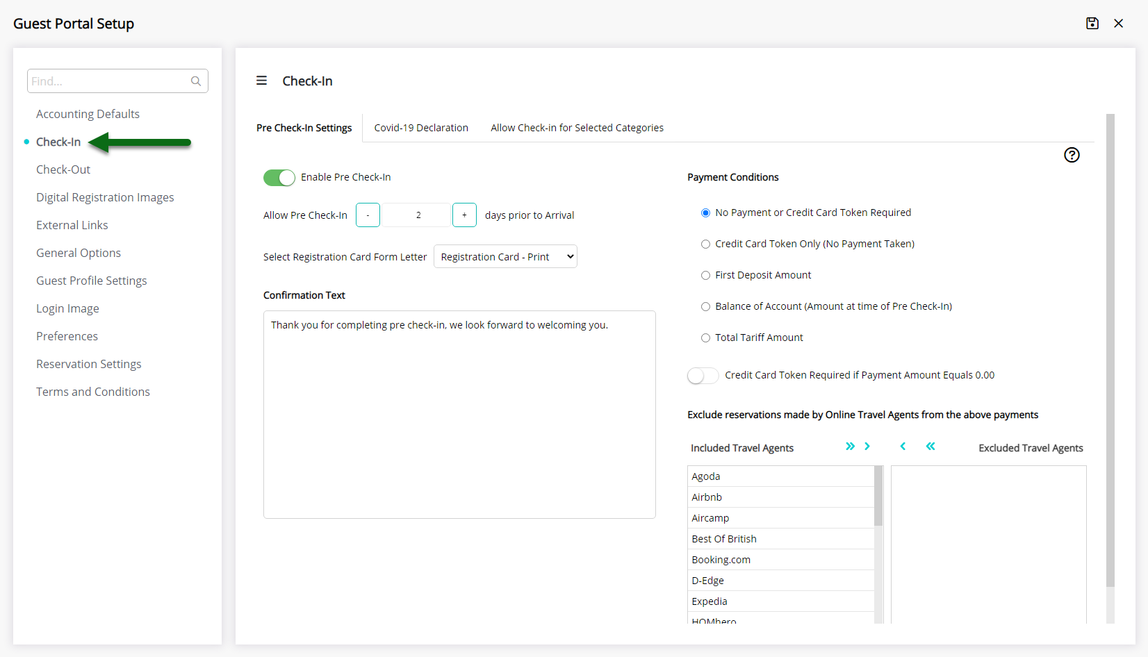 Registration Card for Digital Check-in — RMS Help Centre
