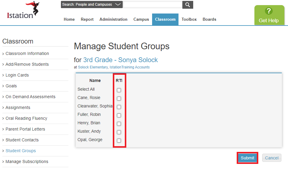 How do I manage Student Groups? - Istation