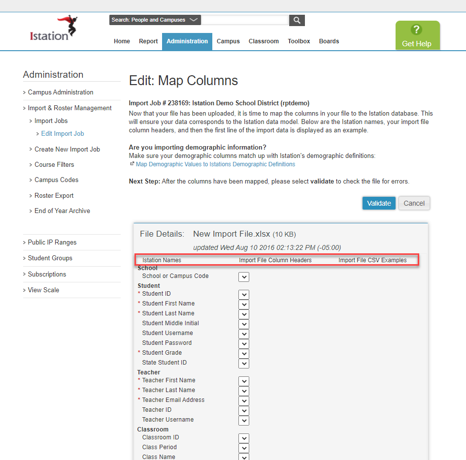 How do I import for Summer School? - Istation