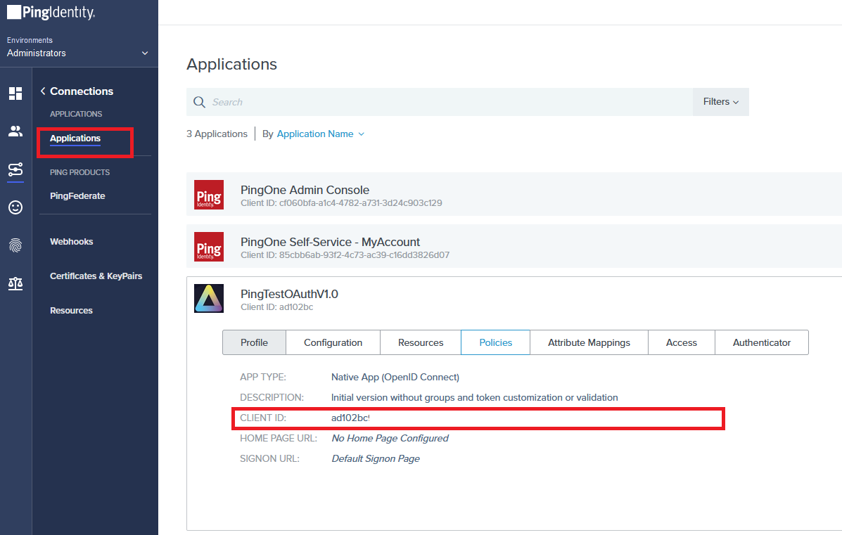 Management Authentication Providers Ping For Customer - ThinScale