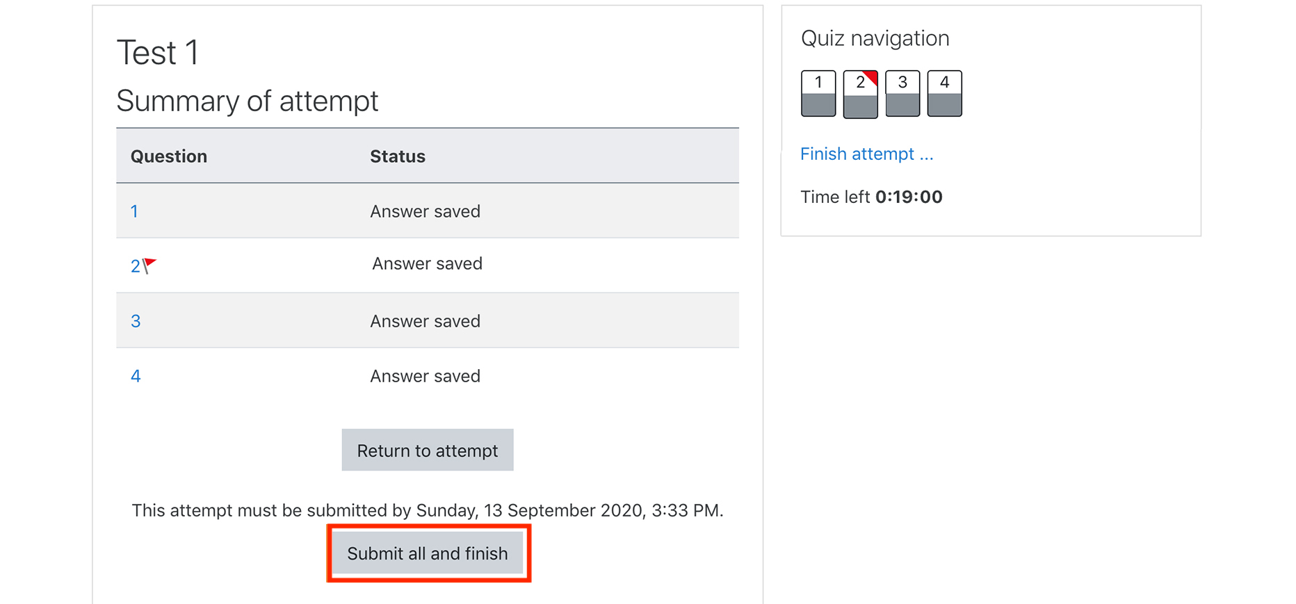 Taking an online quiz - Learning Technology Services