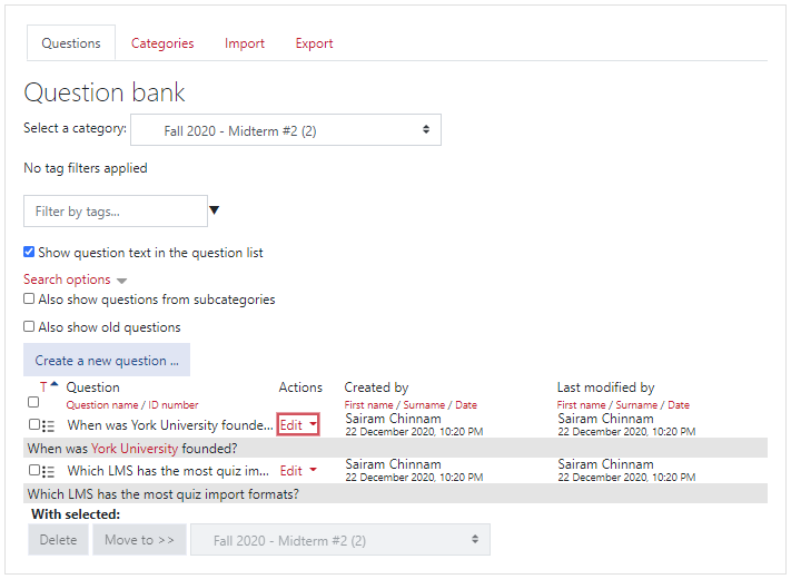 How to import multiple choice questions to the question bank - Learning ...