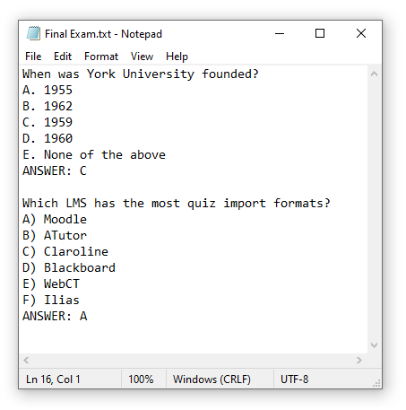 How to import multiple choice questions to the question bank - Learning ...