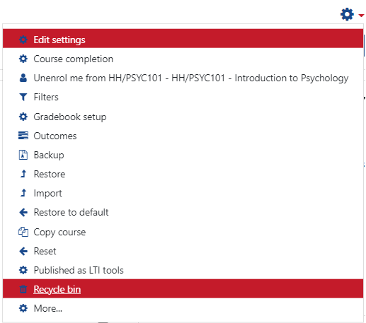 How do I recover a deleted Activity or Resource - Learning Technology ...