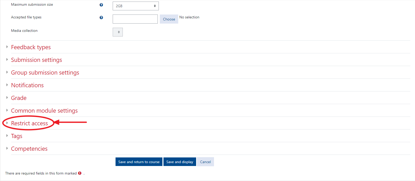 How To Addremove Access Restriction In Moodleeclass Learning