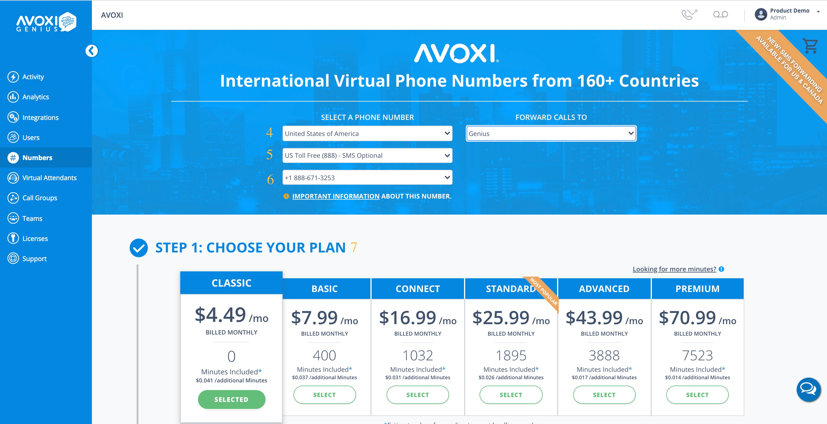 AVOXI Adding A Number To Your Free Trial Account