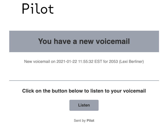 Get started: The end user’s guide to the Pilot Voice Portal - Pilot