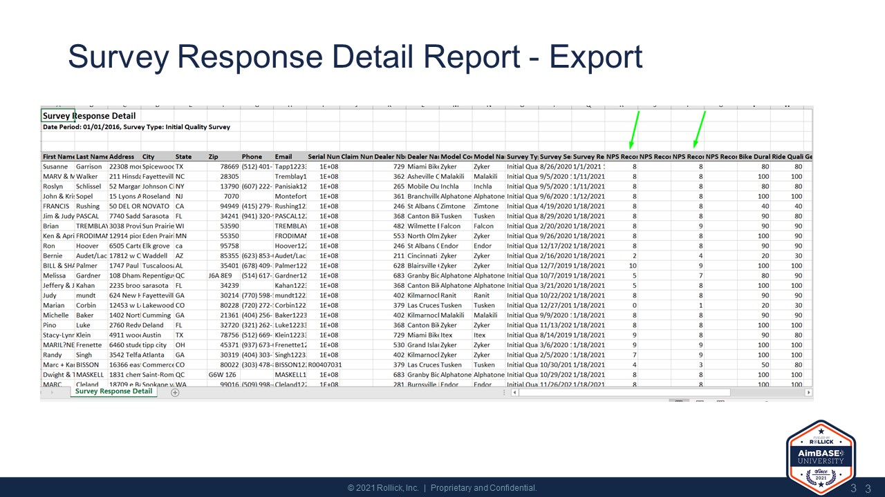 Navigating the Customer Satisfaction Section of Aimbase - Rollick