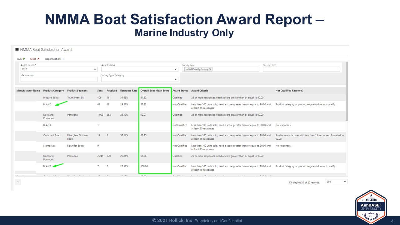 Navigating the Customer Satisfaction Section of Aimbase - Rollick