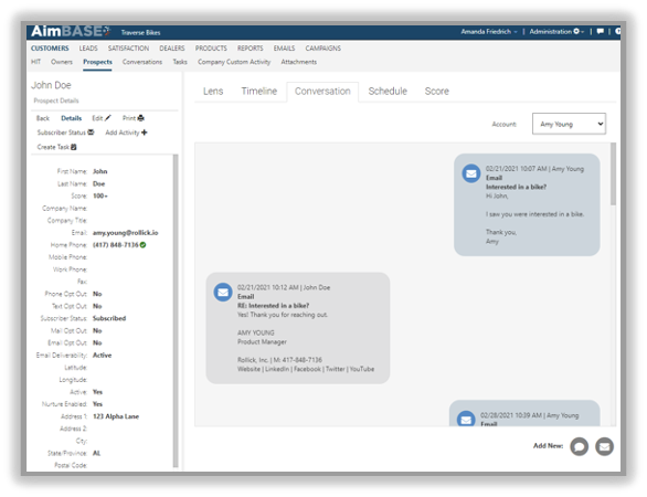 Contact Management - Rollick
