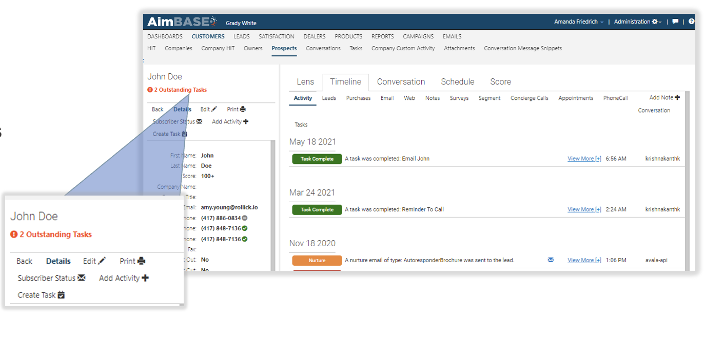 Contact Management - Rollick
