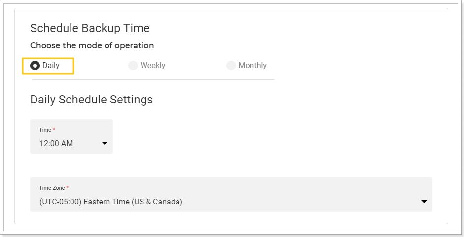 How to create a backup schedule - FluentPro