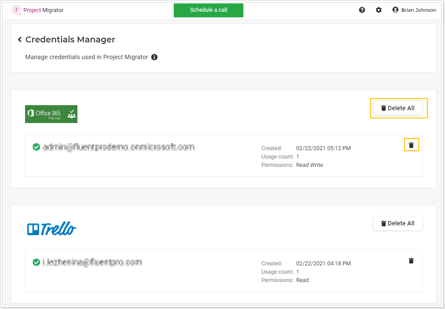 Credentials Manager In Project Migrator Fluentpro