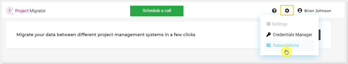 How to upgrade Project Migrator Subscription - FluentPro